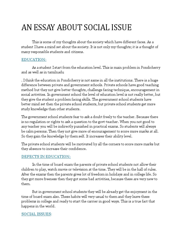 Social Issues in India | State School | Thought