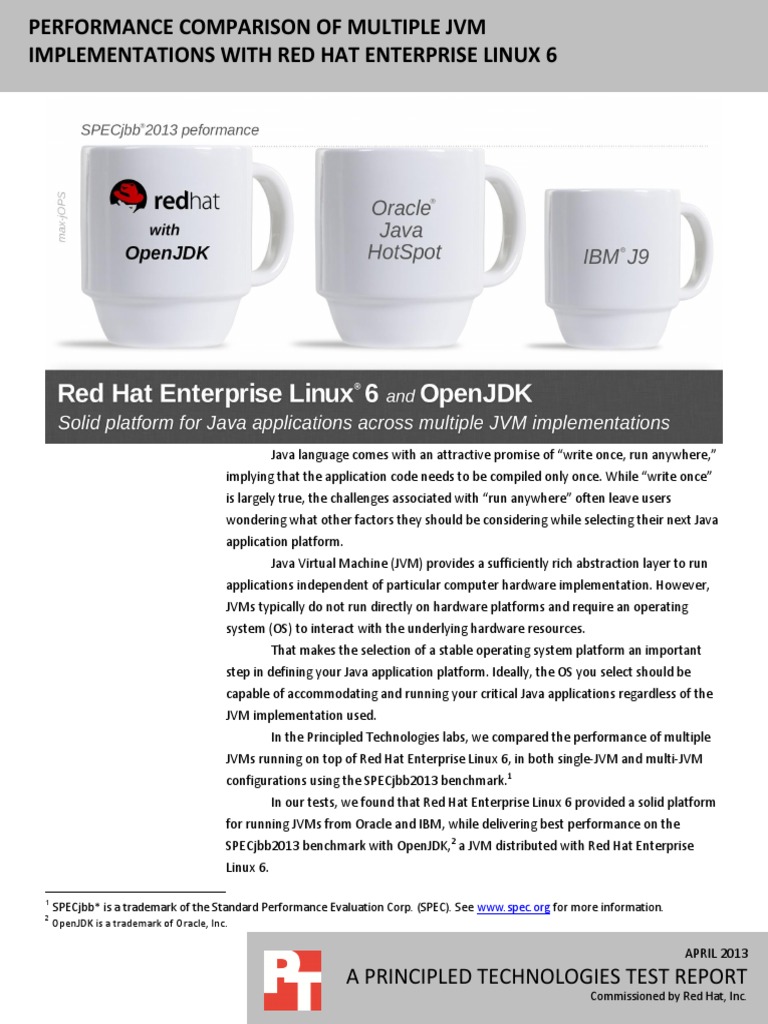 Performance Comparison of Multiple JVM Implementations With Red Hat Enterprise Linux 6 | PDF ...