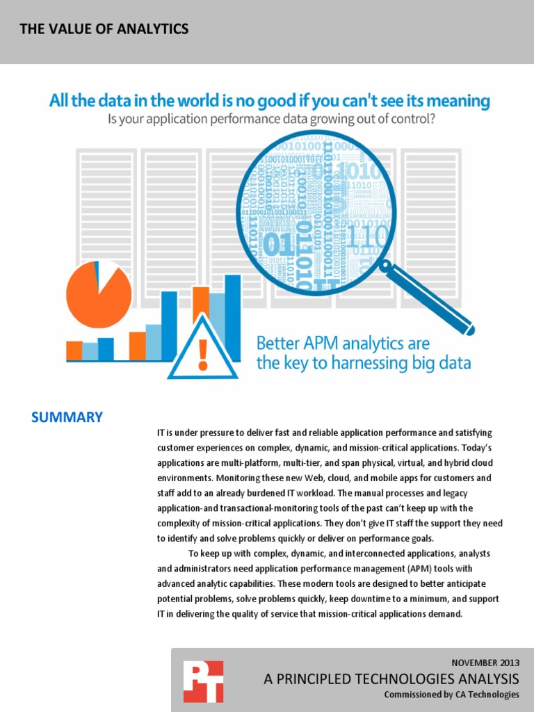 The Value of Analytics: A Principled Technologies Analysis | PDF ...