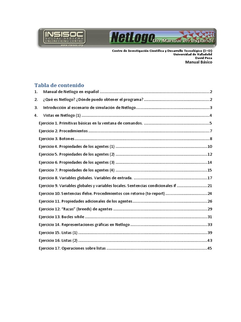 Manual Netlogo | PDF | Comillas | máquina virtual de Java