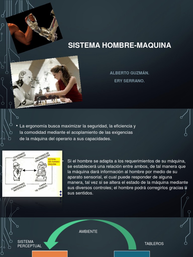 Sistema Hombre Maquina Expo Pdf Factores Humanos Y Ergonomía