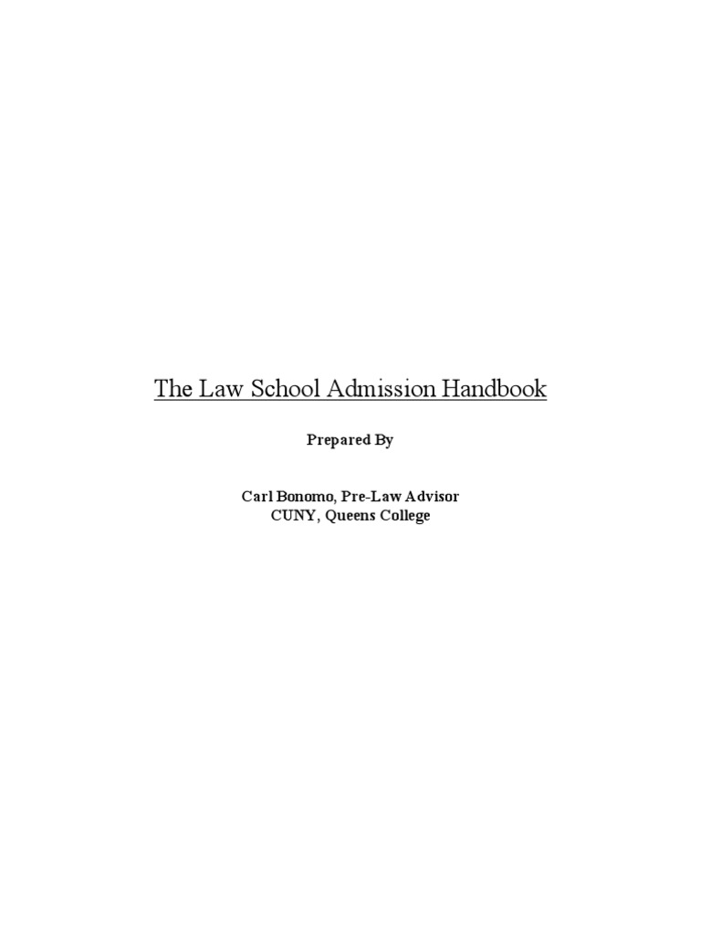 Law School Handbook | PDF | Law School Admission Test | University And ...