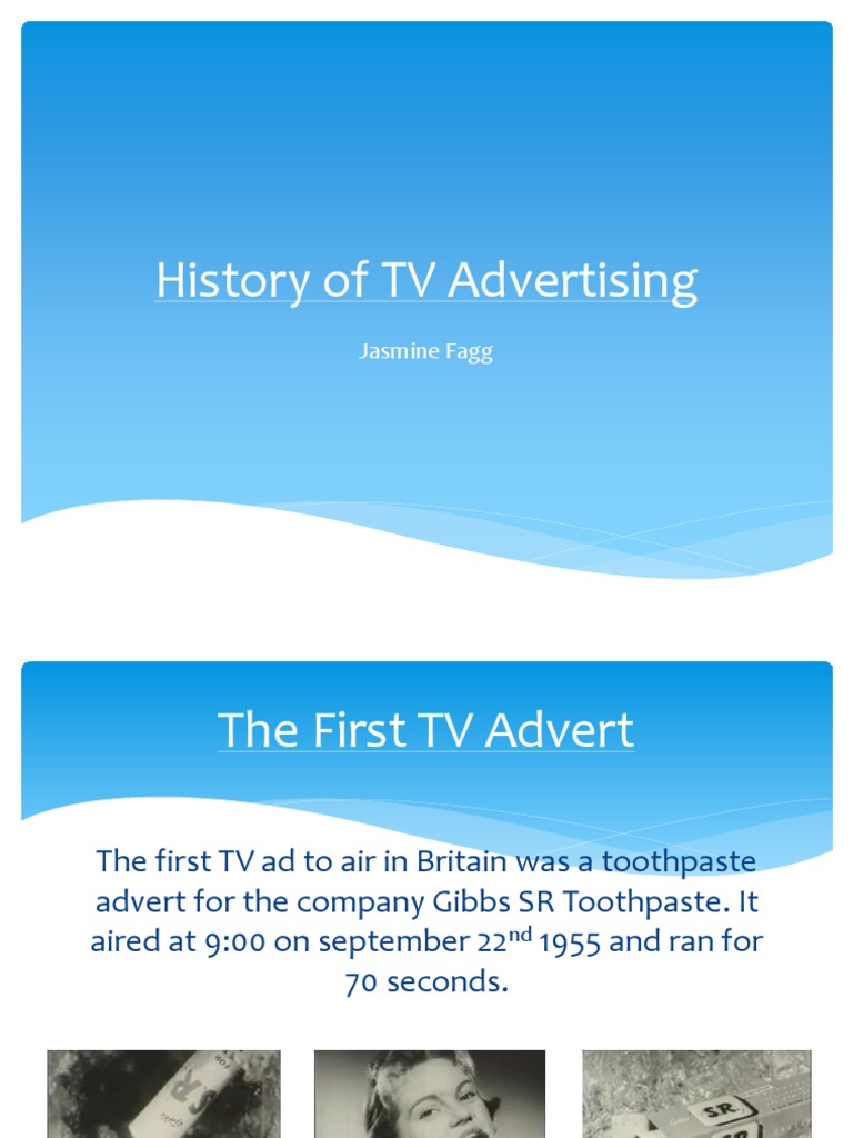 History of TV Advertising: Jasmine Fagg | PDF | Travel | Home & Garden