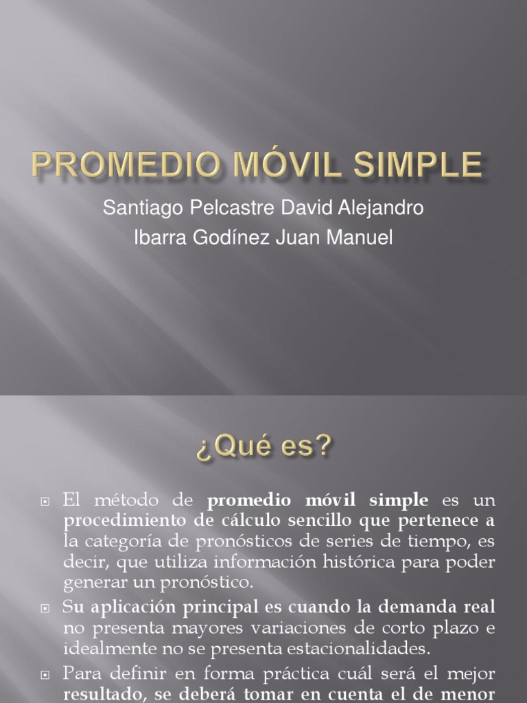 PROMEDIO Móvil Simple | PDF | Business | Science