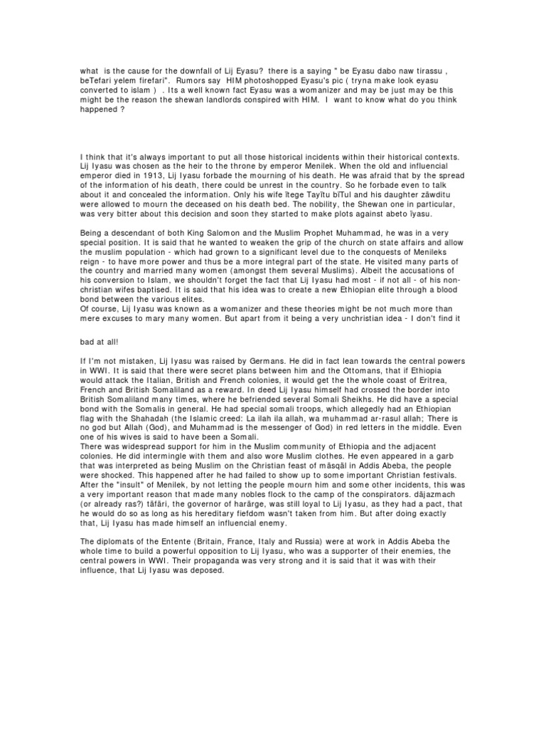 Lij Eyasu | Ethiopia | Muhammad