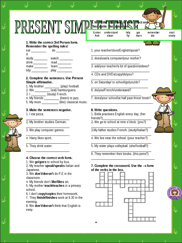 Islcollective Present Simple | PDF | English Language | Syntactic ...