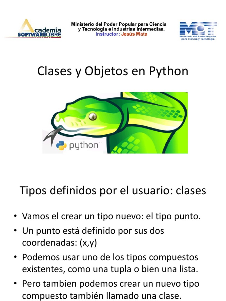 Clases y Objeto Python | PDF | Python (lenguaje de programación) | Modelos de computación