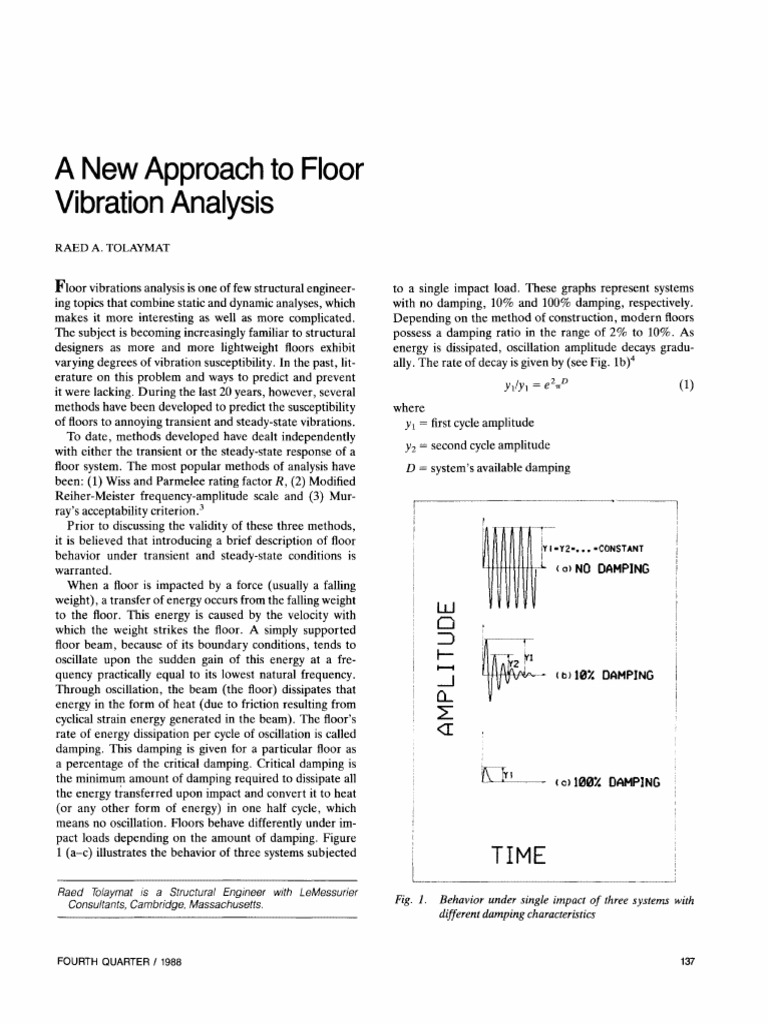 Floor Vibration Measurement Methods | PDF | Oscillation | Classical ...