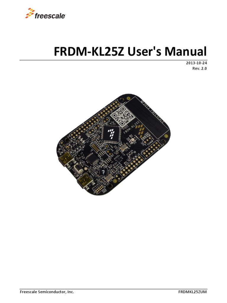 FRDM-KL25Z User's Manual Rev 2 | PDF | Microcontroller | Usb