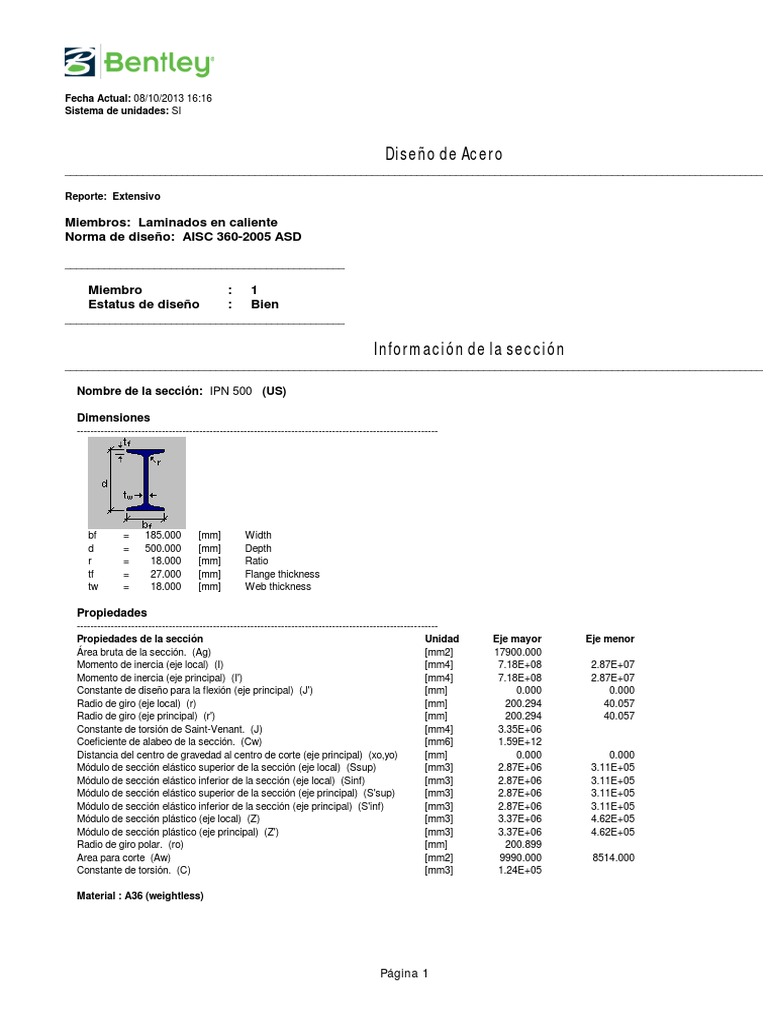 Reporte de RAM Elements V8i | PDF | Pandeo | Ingeniería de Edificación
