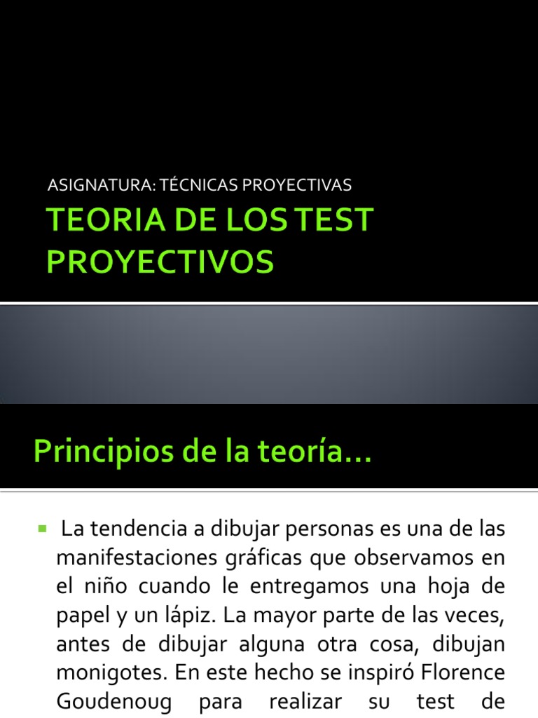 Teoria de Los Test Proyectivos | PDF | Comportamiento | Evolución