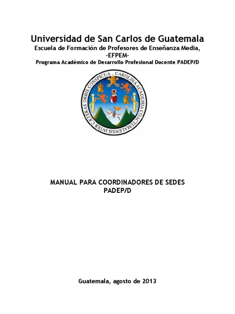 Manual Padep Completov.1 | PDF | Plan de estudios | Maestros
