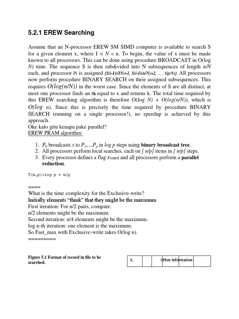 EREW | PDF | Parallel Computing | Logarithm