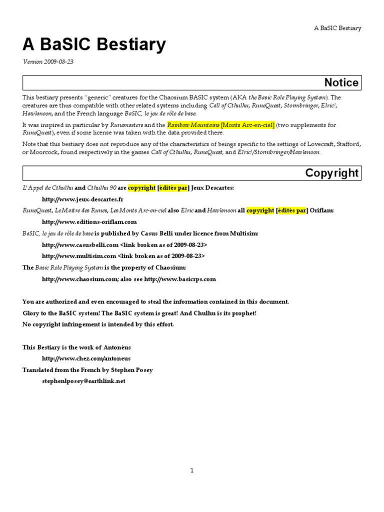 BaSIC Bestiary | PDF | Leopard | Nature