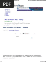 How To Use The PSE Board Lot Table (By James Ryan Jonas) | PDF | Stocks ...