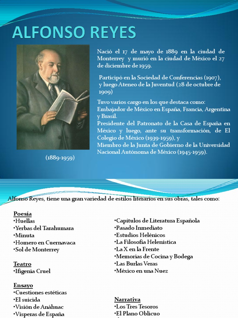 ALFONSO REYES power point.pptx | Moralidad | Conocimiento