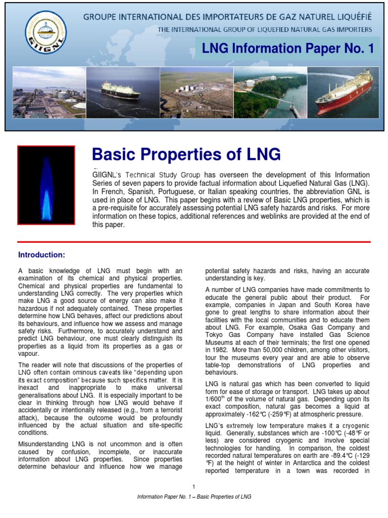 LNG 1 - Basic Properties | PDF | Natural Gas | Liquefied Natural Gas