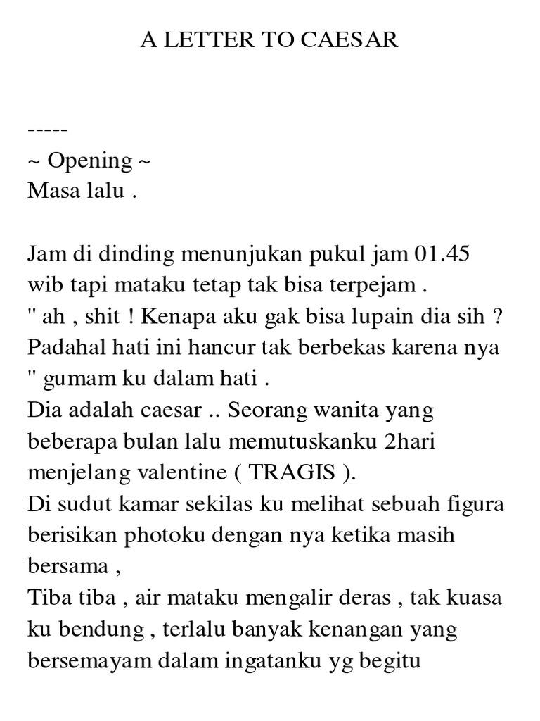 A Letter To Caesar | PDF