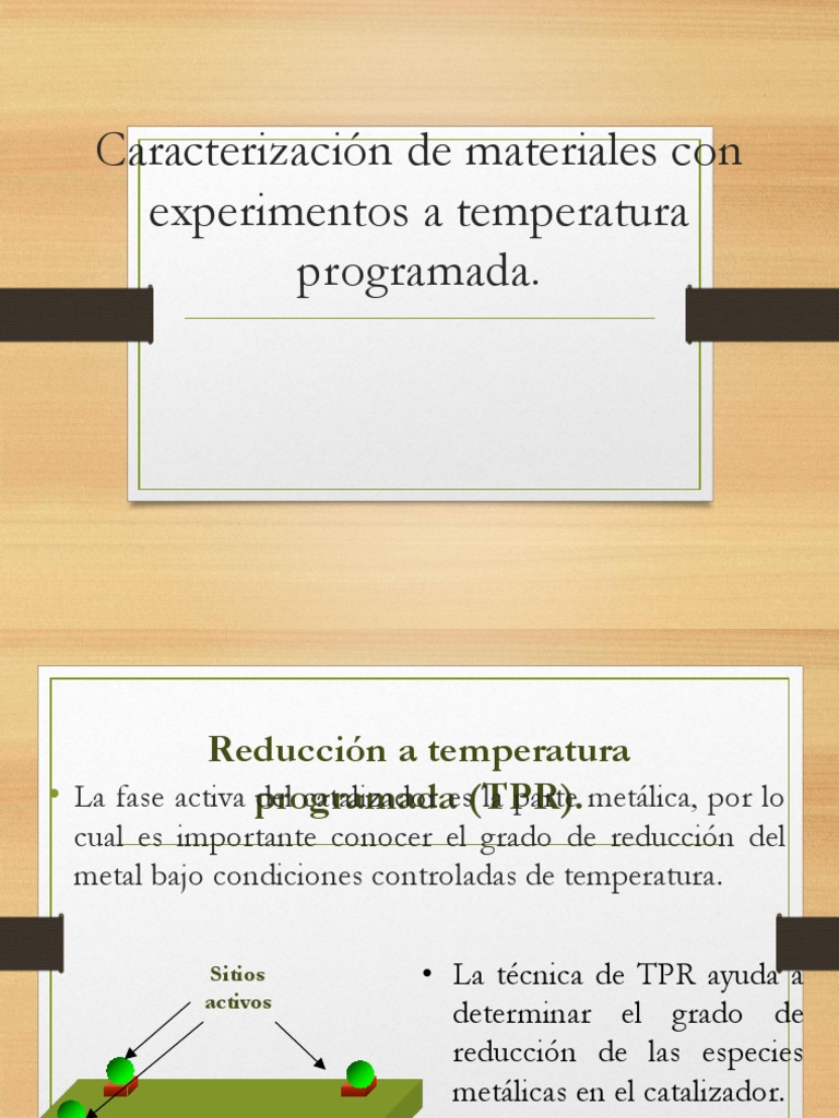 TPR y TPD | Descargar gratis PDF | Catálisis | Redox