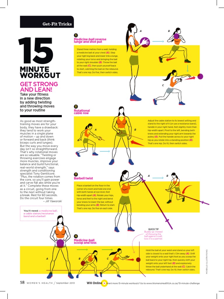 15 Minute Work Out | PDF | Strength Training | Sports