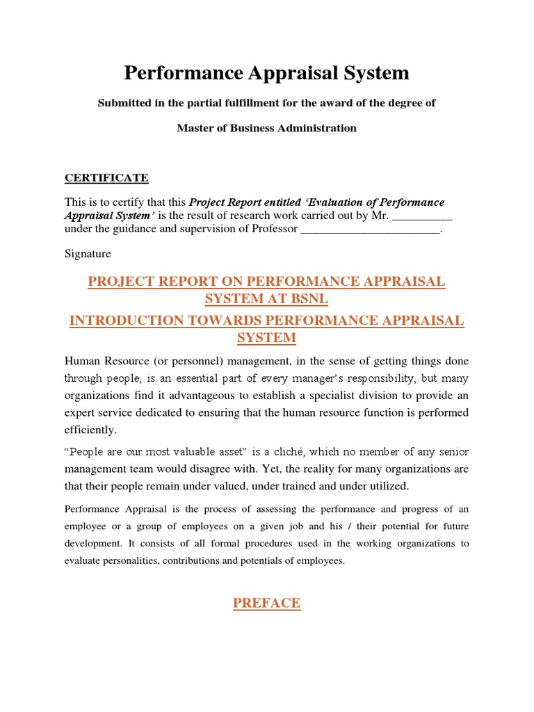 Performance Appraisal System | PDF | Performance Appraisal | Employment