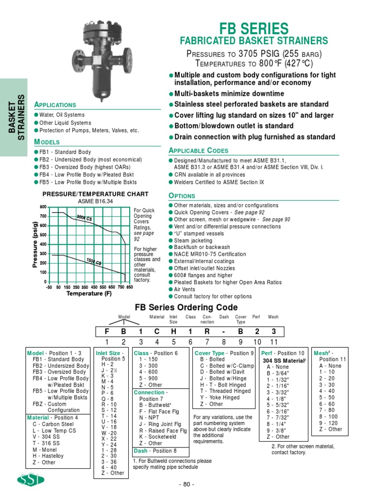 Basket Strainers | PDF | Pipe (Fluid Conveyance) | Screw