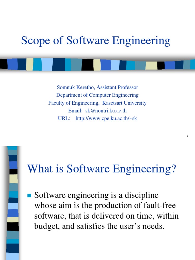 Scope of Software Engineering | PDF