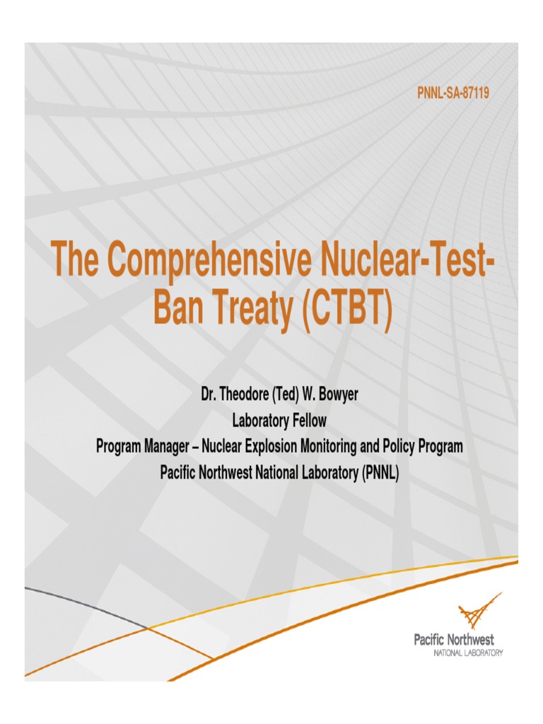 Overview of the Comprehensive Nuclear-Test-Ban Treaty | PDF | Nuclear ...