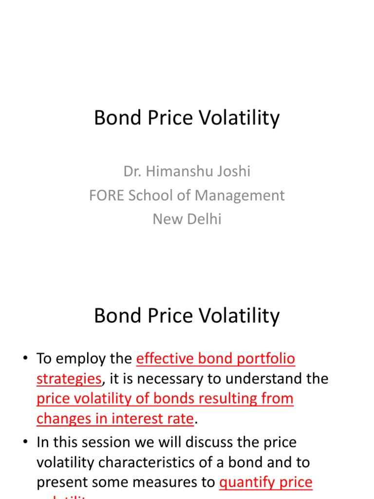 Bond Price Volatility | PDF | Bond Duration | Bonds (Finance)