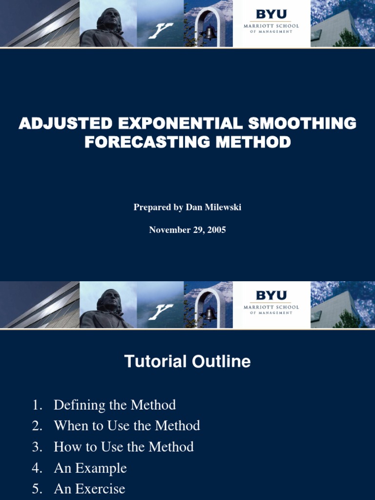 Adjusted Exponential Smoothing | PDF | Forecasting | Economies