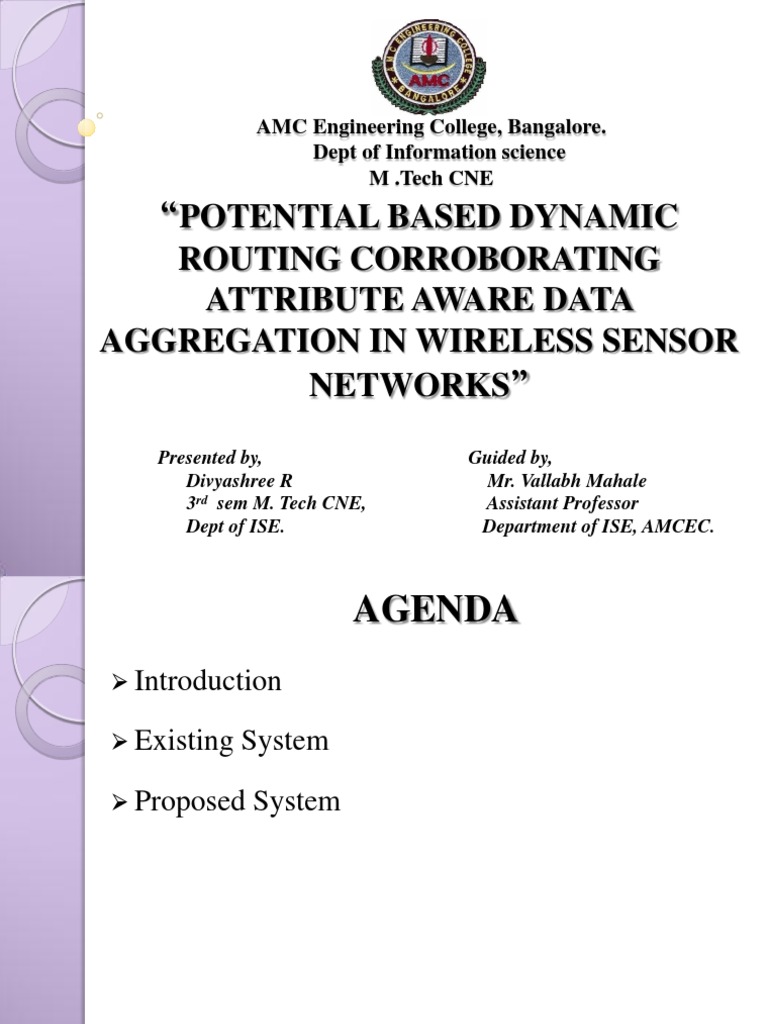 Potential Based Dynamic Routing Corroborating Attribute Aware Data Aggregation in Wireless ...