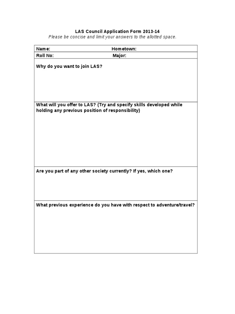 LAS Council Application Guidelines | PDF | Career & Growth | Language ...