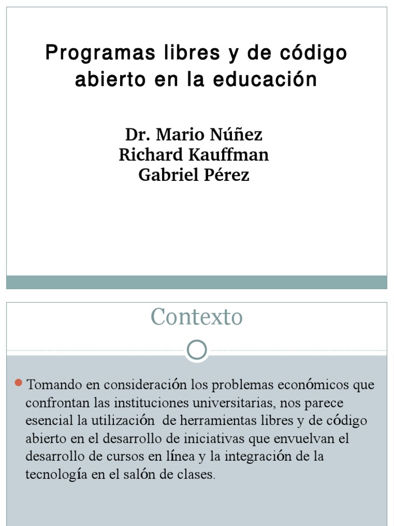 Programas Libres y de Código Abierto | PDF | Software libre | Microsoft