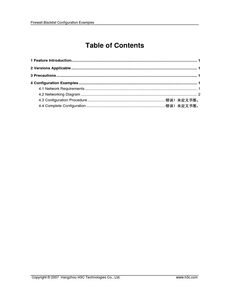 Exemplos Config H3C | PDF | Firewall (Computing) | Computer Network