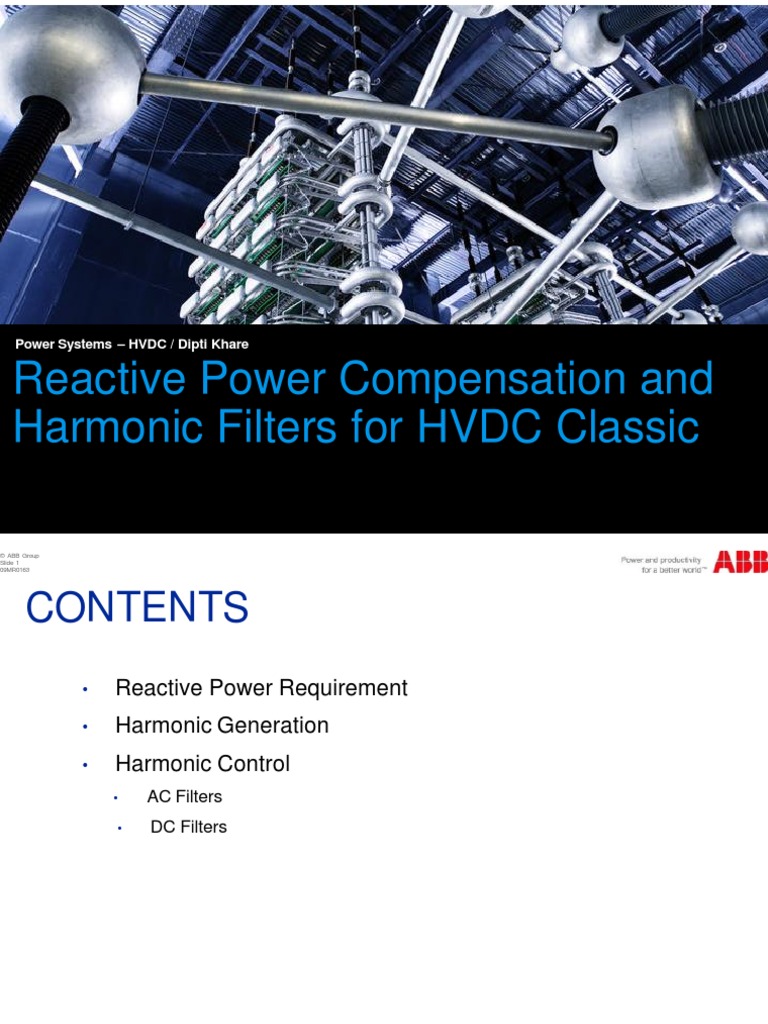 Reactive Power and Harmonic Filter - ABB | PDF | High Voltage Direct ...