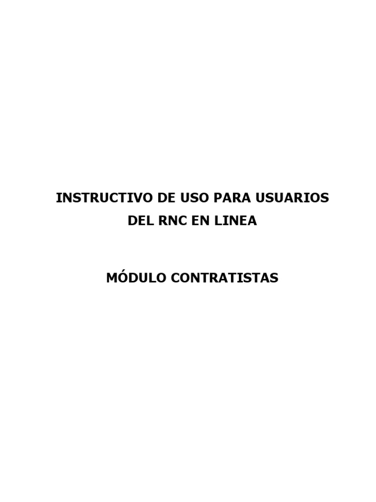 Instructivo de Uso de RNC en Linea | PDF