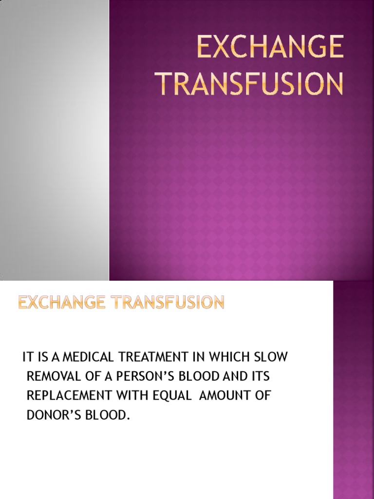 Exchange Transfusion
