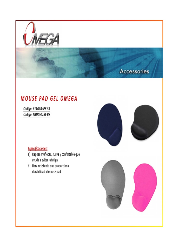 Mouse Pad Gel Omega: Confort y Durabilidad | PDF | Informática