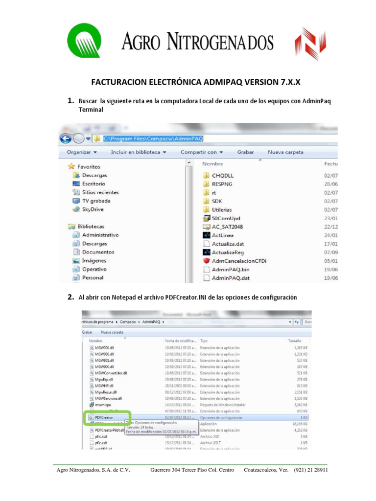 Configuracion Adminpaq y PDF Creator | PDF