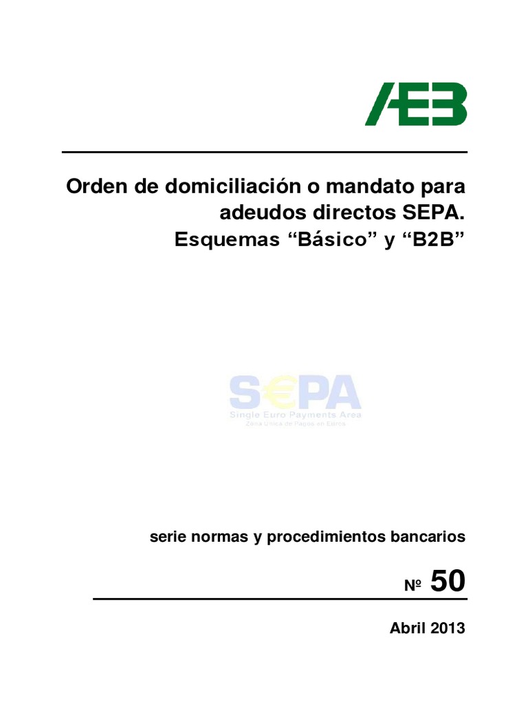 Mandato SEPA: Normas y Procedimientos | PDF | Pagos | Dinero
