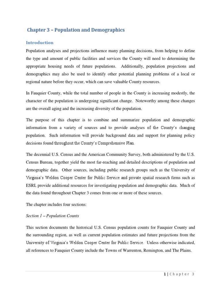 Chapter 3 - Population and Demographics | PDF | Educational Attainment ...
