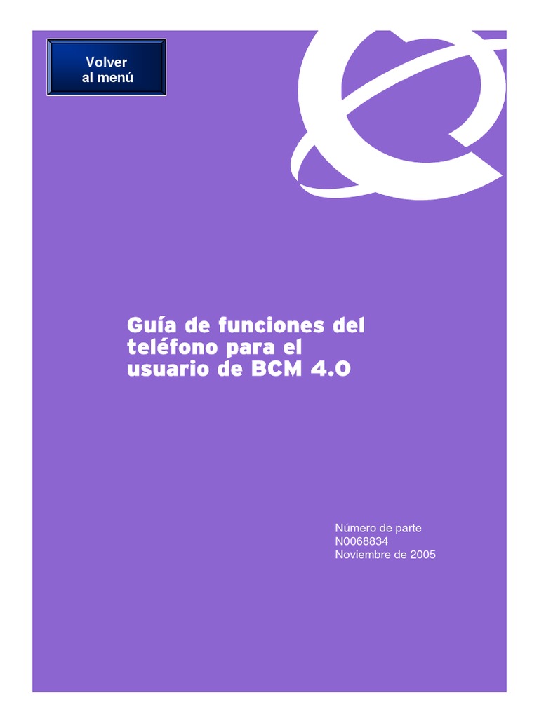 Funciones de Los Telefonos Del BCM 400 PDF | PDF | Teléfono | Contraseña