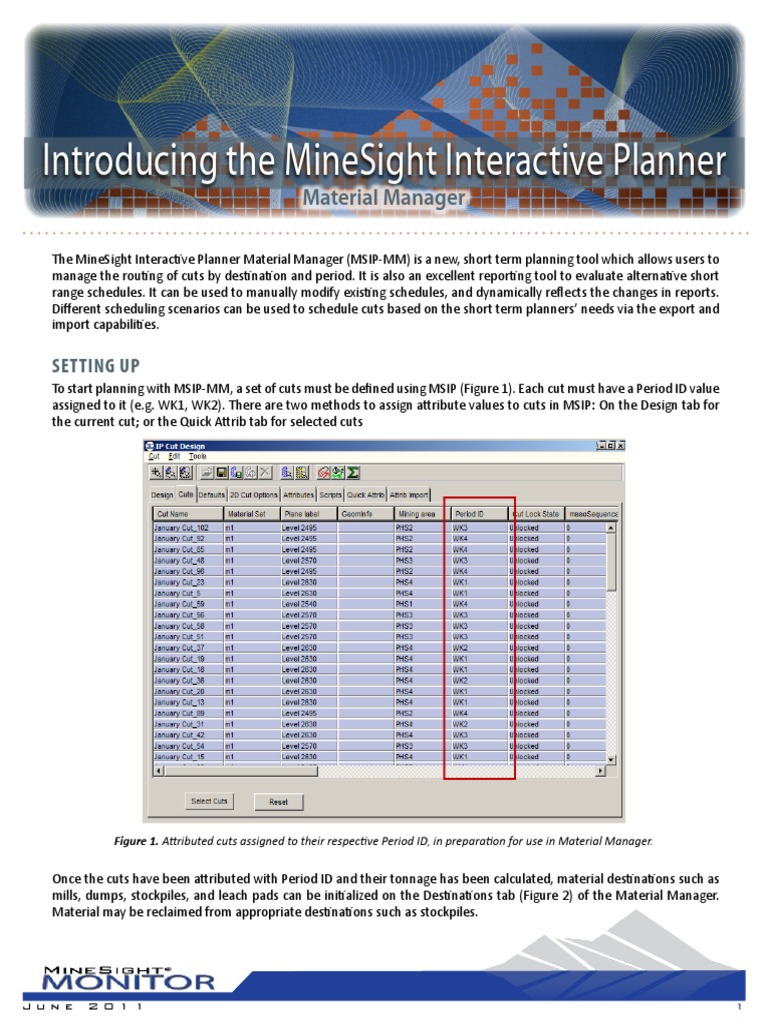 Introducing The Minesight Interactive Planner: Material Manager | PDF | Computing | Computing ...