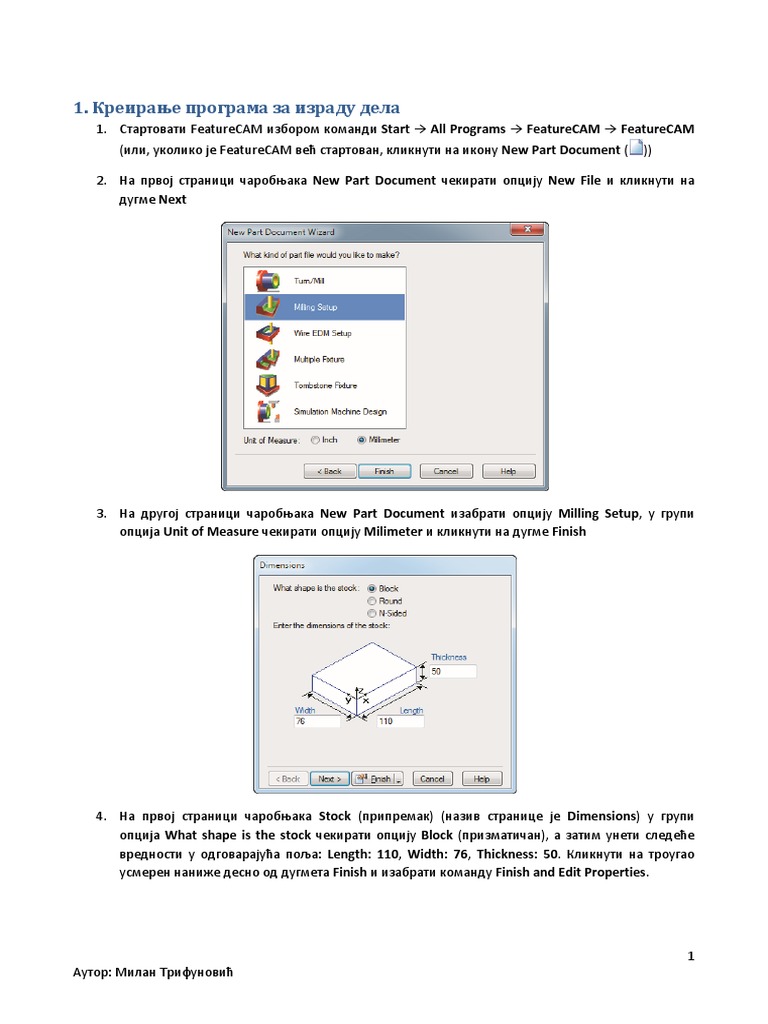FeatureCAM - Glodanje I Busenje | PDF