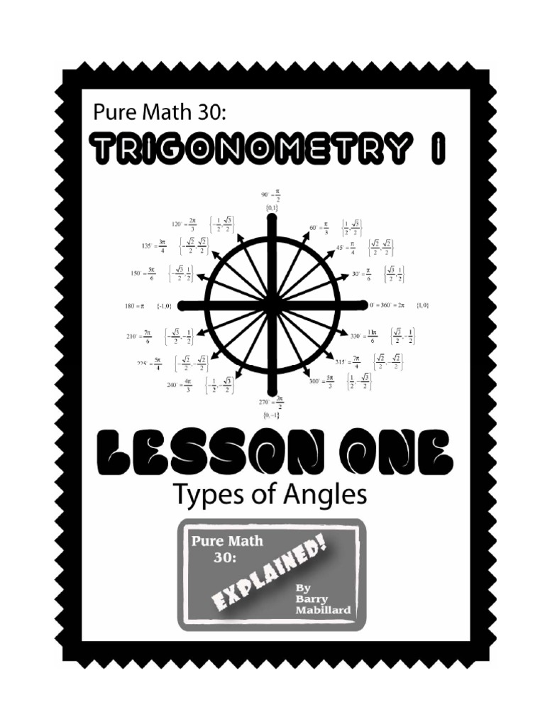 Pure Math 30 Trigonometry Lesson 1 Download Free Pdf Angle Pi