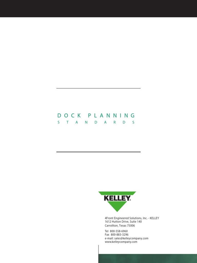 Kelley Dock Planning Standards | PDF | Semi Trailer Truck | Forklift