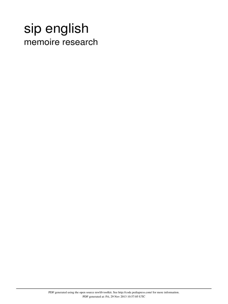 Sip English | PDF | Session Initiation Protocol | Internet Protocol Suite