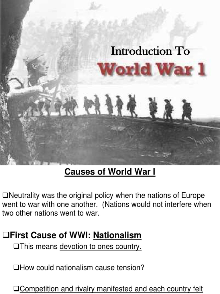 Introduction To World War I Section 1 Powerpoint Presentation | PDF ...