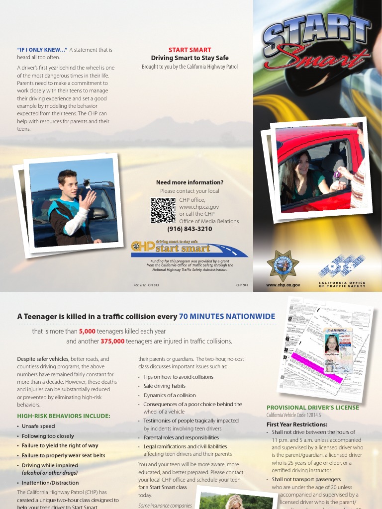 2013 12 05 StartSmart Driving Class Brochure | PDF | California Highway ...