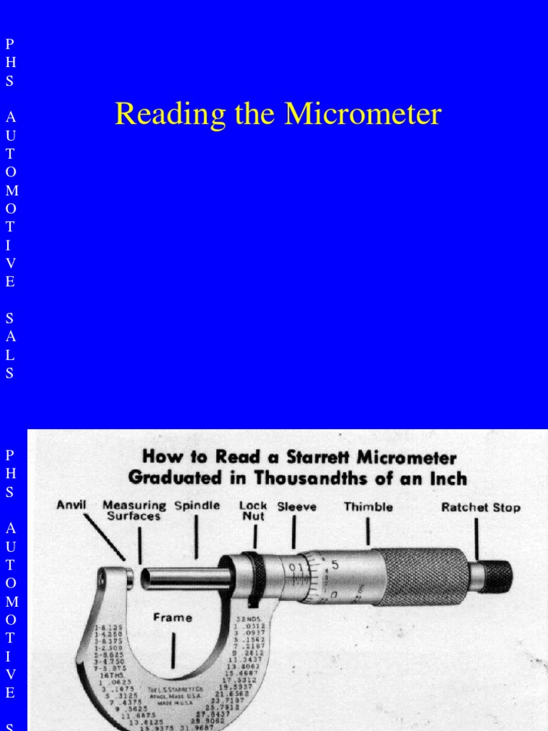 Micrometer Reading and Usage Guide | PDF | Measuring Instrument | Equipment